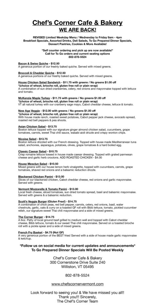 Chef's-New-Limited-Menu-Full - Chef's Corner Vermont